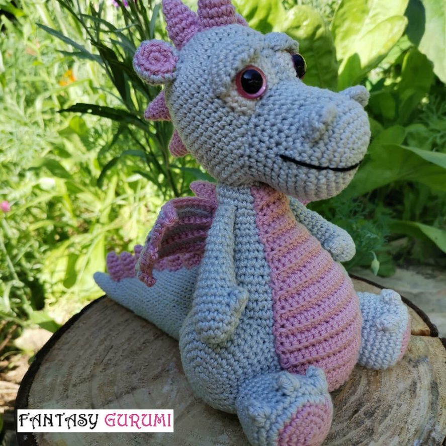 Drake le gentil dragon au crochet amigurumi - Fantasy Gurumi