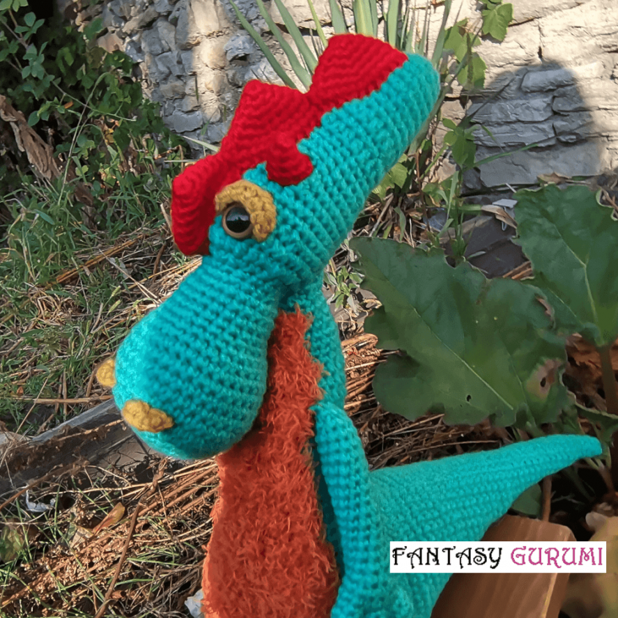 Papy dragonsaurus - amigurumi au crochet - Peluches au Crochet I Fait ...