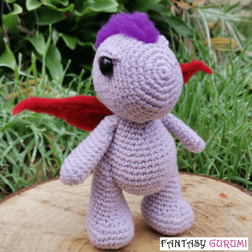 Drake le gentil dragon au crochet amigurumi - Fantasy Gurumi