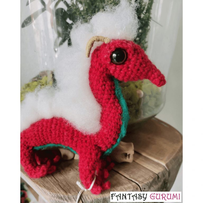 Drake le gentil dragon au crochet - amigurumi au crochet - Fantasy Gurumi